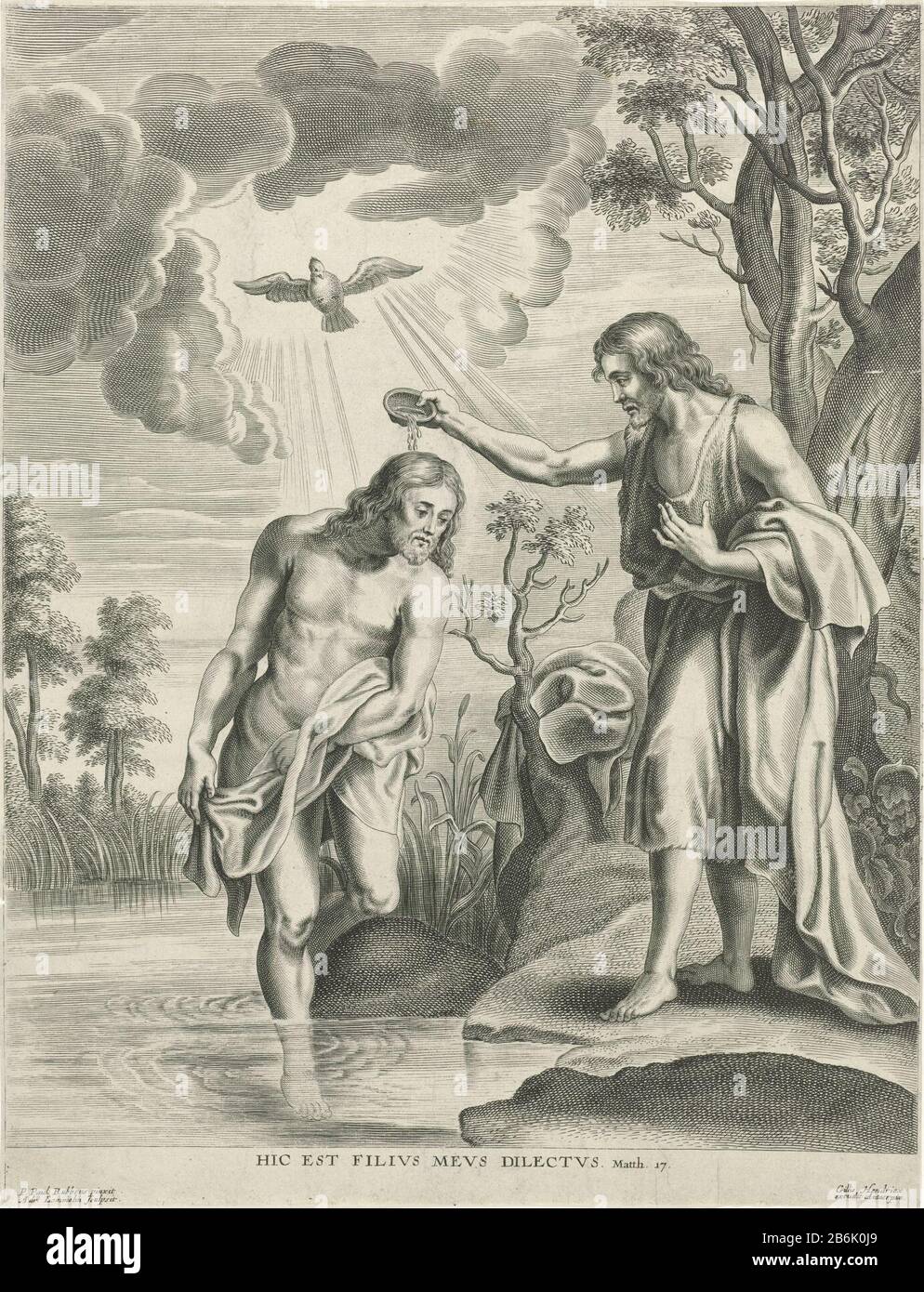 Die Taufe Christi Johannes des Täufers taufte Christus am Ufer des ...