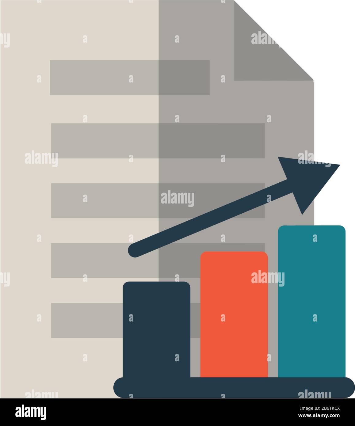 Dokument mit Grafiken auf weißem Hintergrund Vektorgrafiken Stock ...