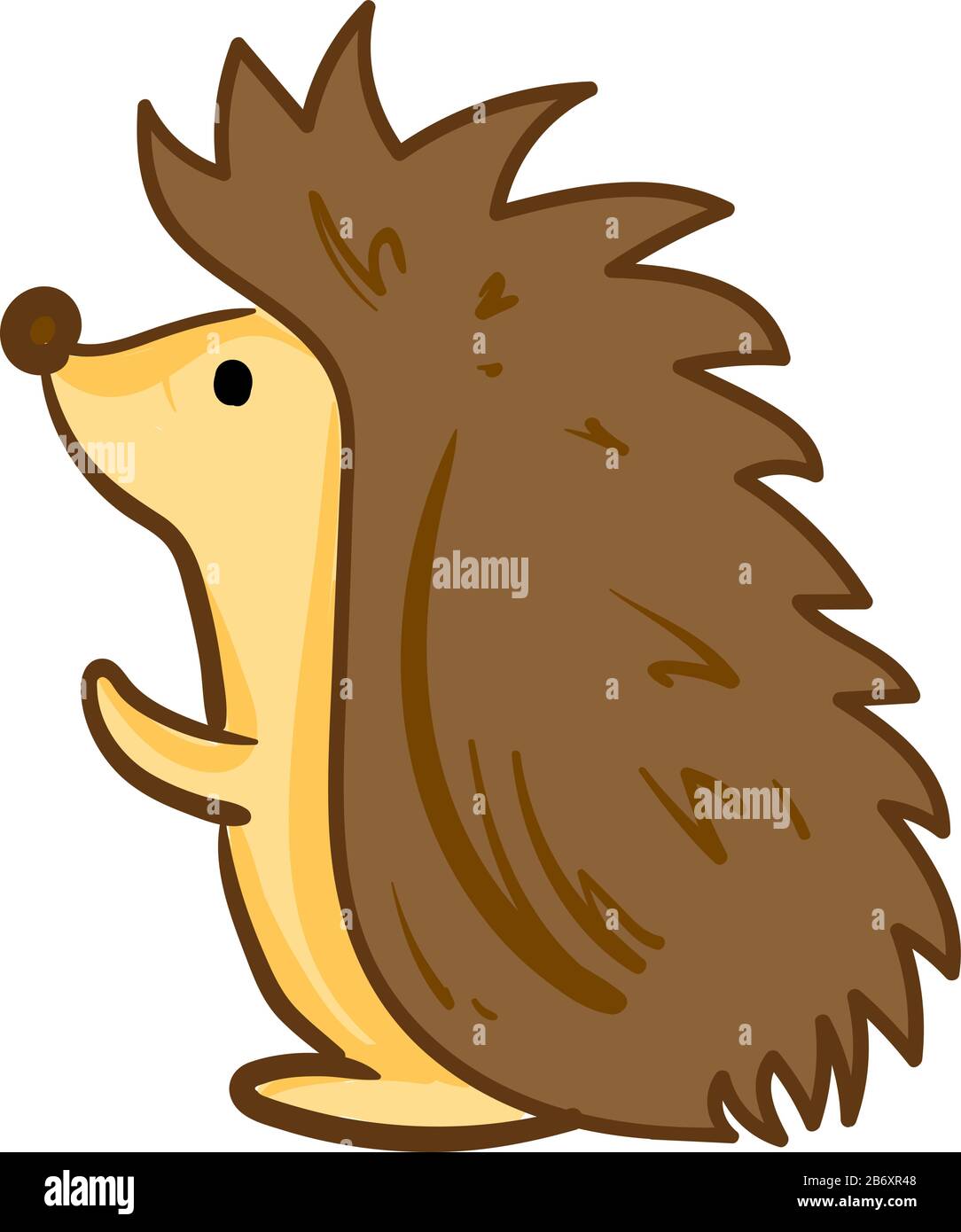 Igel Clipart, Illustration, Vektor auf weißem Hintergrund Stock ...