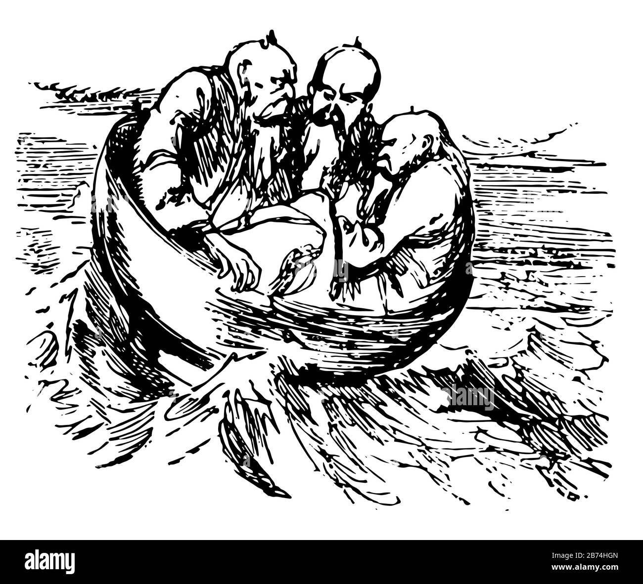 Gotham, diese Szene zeigt, dass drei Weise Männer in einer Schüssel ...