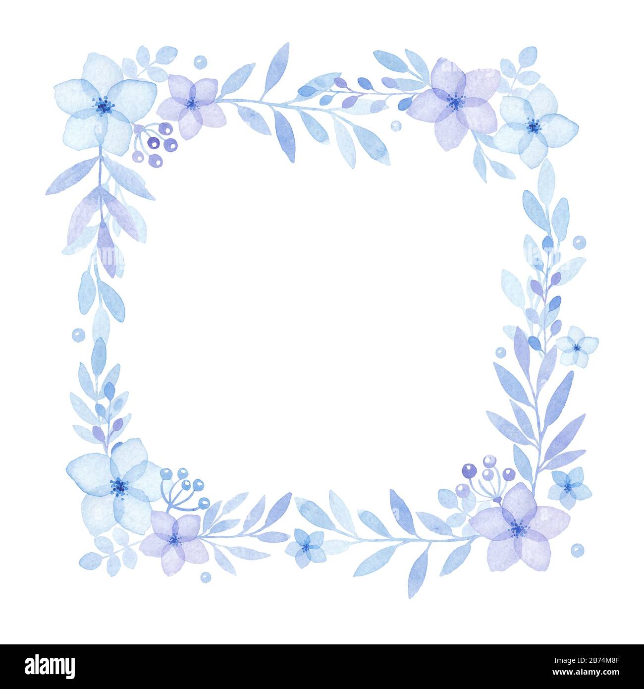 Aquarell blau rahmen -Fotos und -Bildmaterial in hoher Auflösung – Alamy