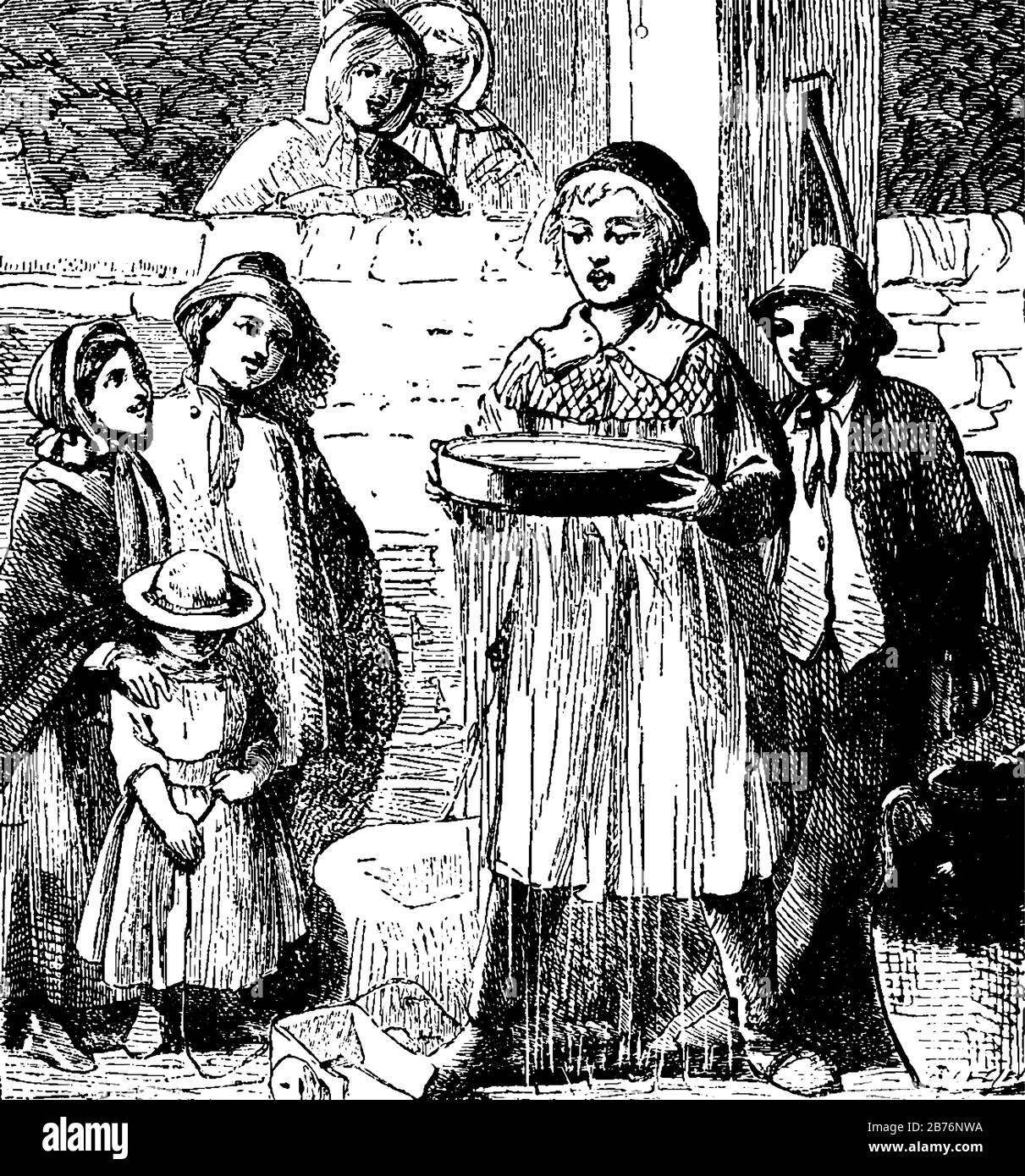 Einen teller halten Stock-Vektorgrafiken kaufen - Alamy