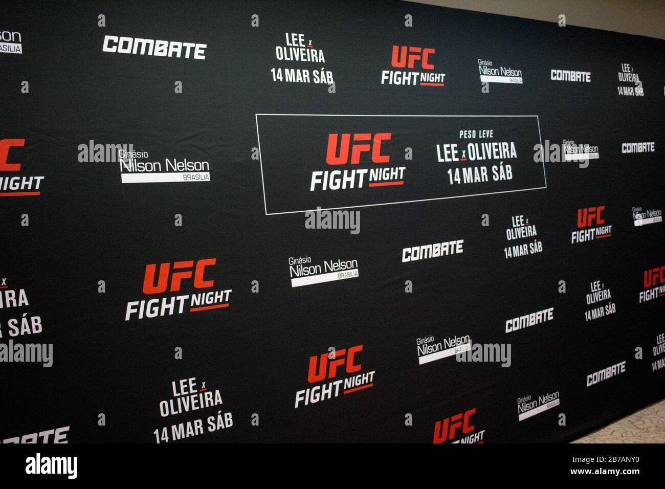 Brasilia, Brasilien. März 2020. Presseraum während der UFC Fight Night ...