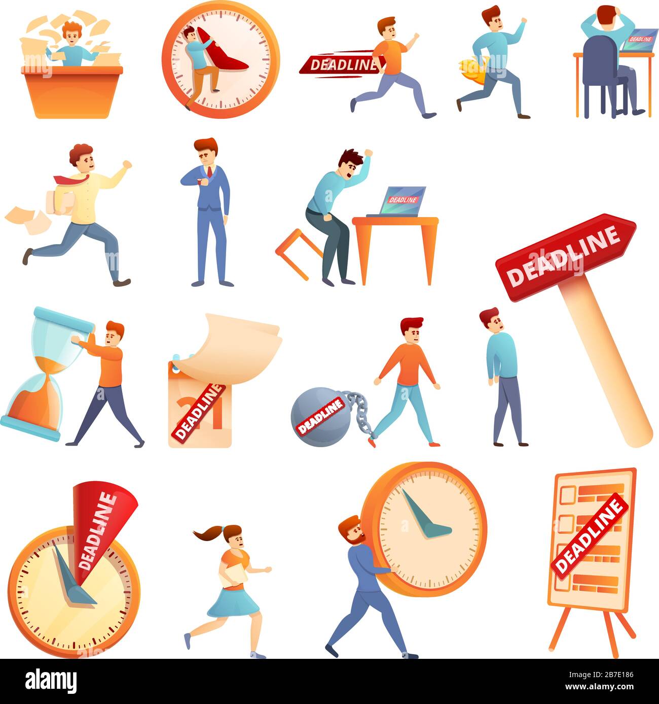 Cartoon Deadline Stockfotos und -bilder Kaufen - Alamy