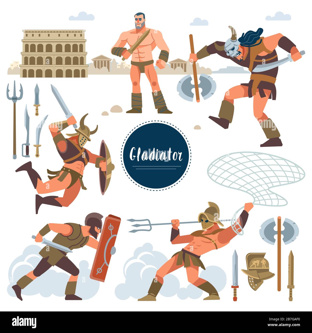 Gladiatorenkampf Im Antiken Rom Stockfotos und -bilder Kaufen - Alamy