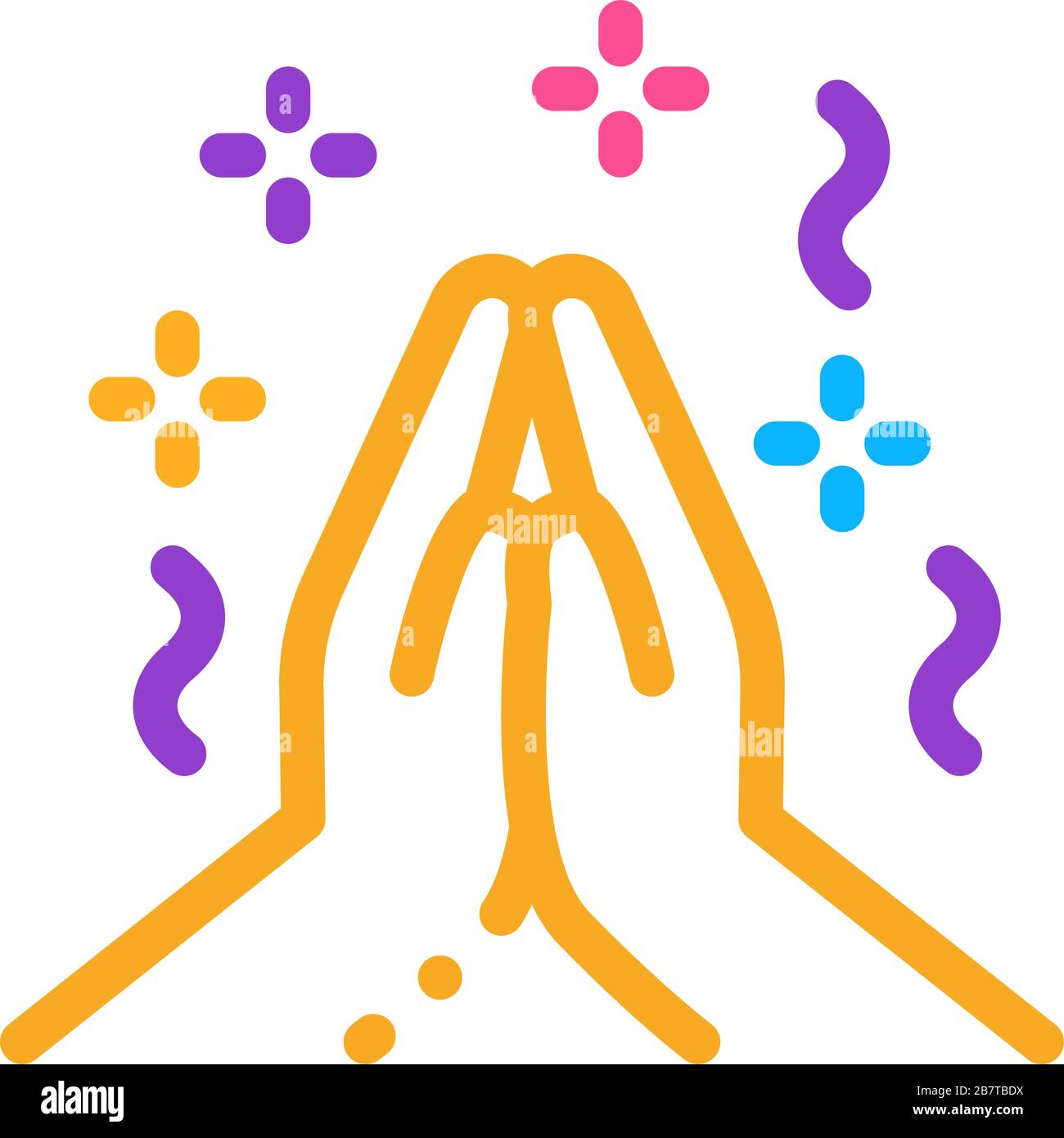 Harmony Hands Symbol Vector Outline Illustration Stock-Vektorgrafik - Alamy