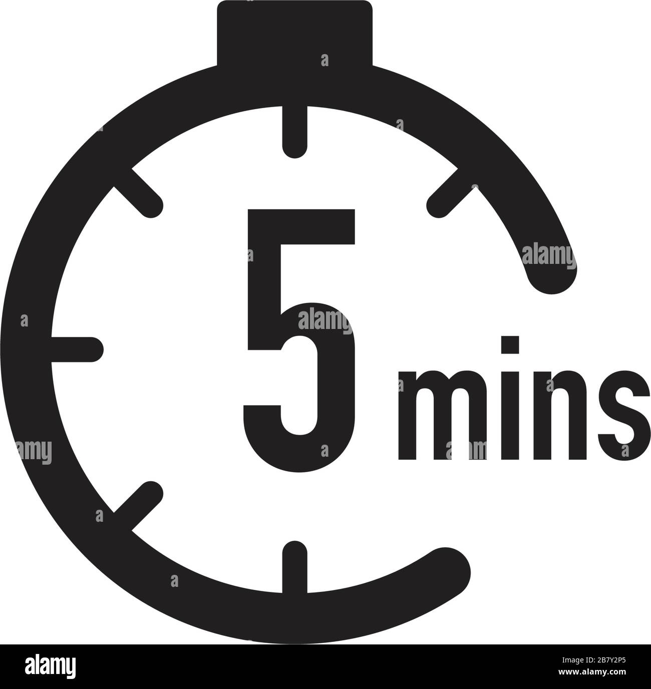 Symbol für 5 Minuten Timer, Stoppuhr oder Countdown. Zeitmessung ... Symbol für 5 Minuten Timer, Stoppuhr oder Countdown. Zeitmessung ...