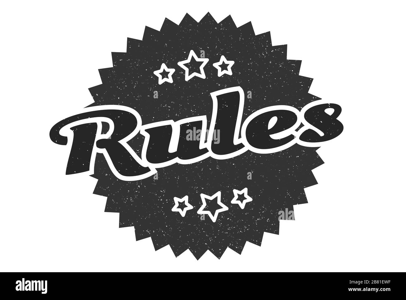 Regelzeichen. Regeln rund um Vintage Retro Label. Regeln Stock ...