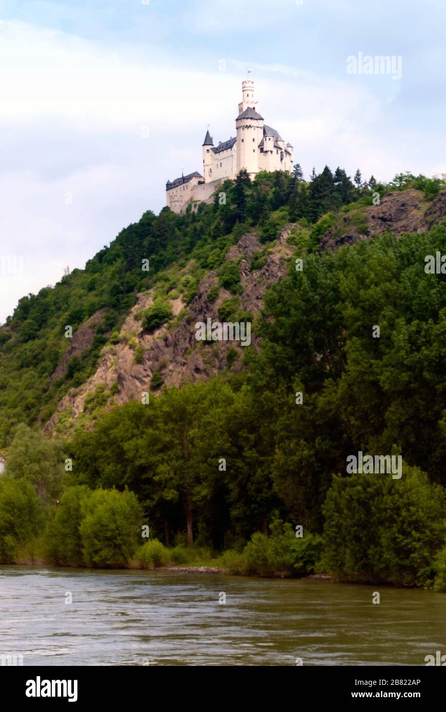 Burg Marksburg am Rhein in Deutschland Stockfotografie - Alamy