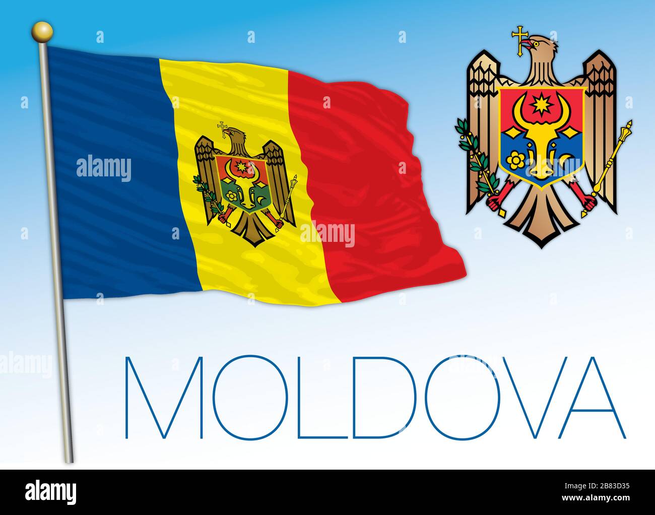 Wappen der moldau Stock-Vektorgrafiken kaufen - Alamy