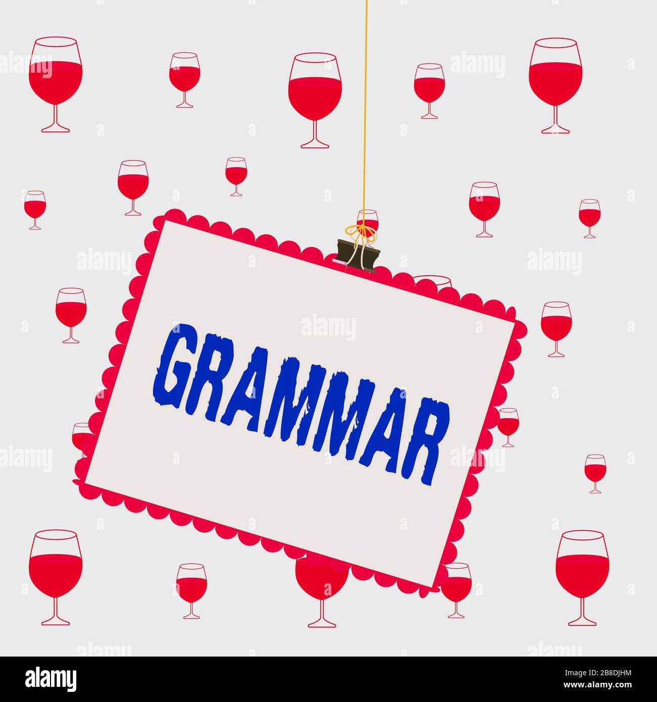 Textzeichen mit Grammatikzeichen. Geschäftsfoto mit vollständiger ...