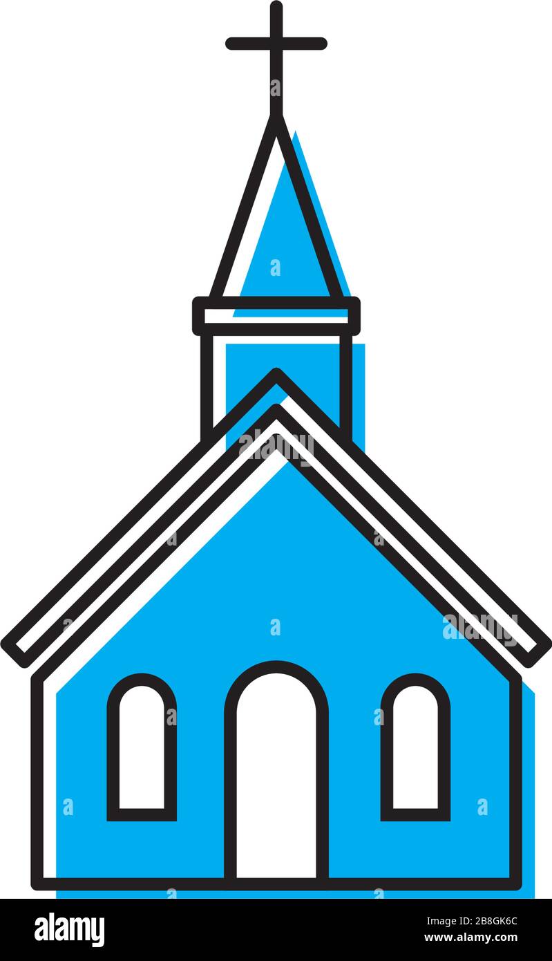 Kirche Symbol auf weißem Hintergrund Vector Illustration Stock ...