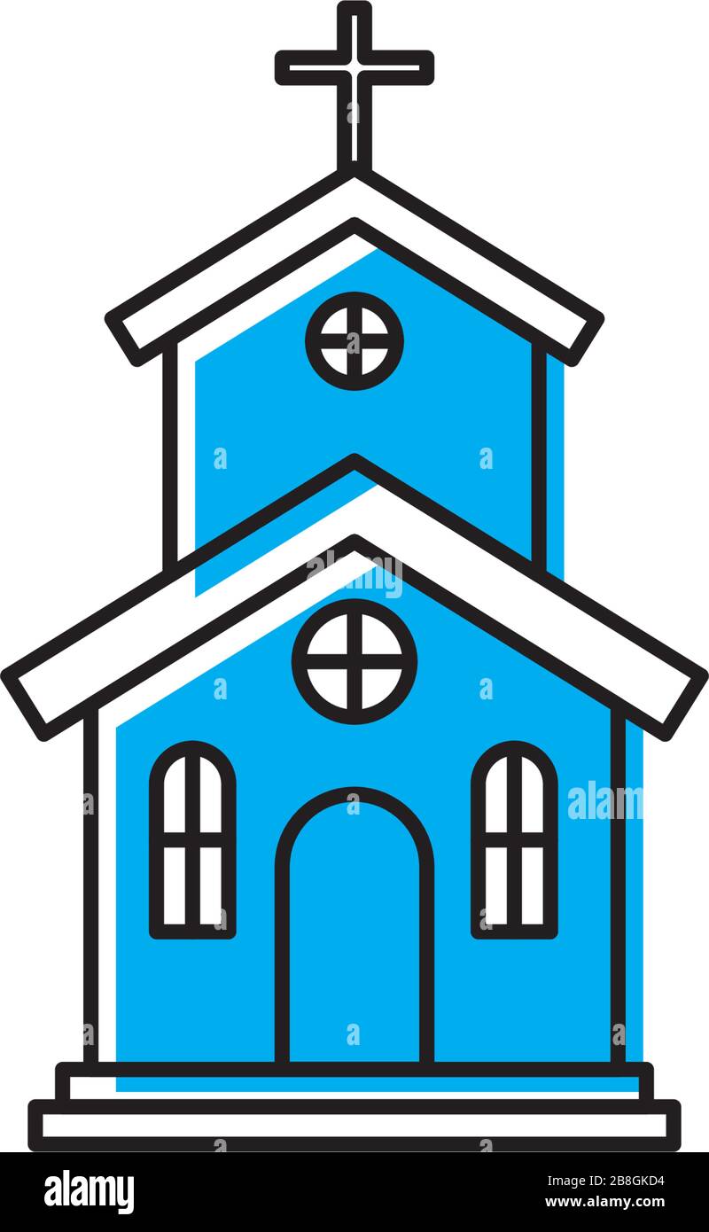 Kirche Symbol auf weißem Hintergrund Vector Illustration Stock ...