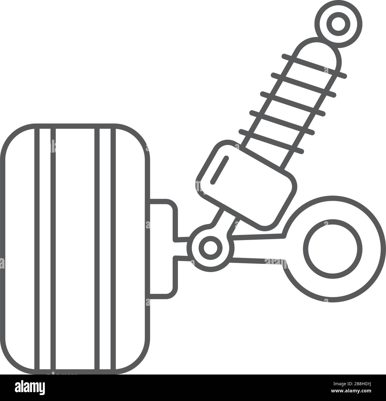 Auto Suspension vektorsymbol Konzept, Design auf weißem Hintergrund ...
