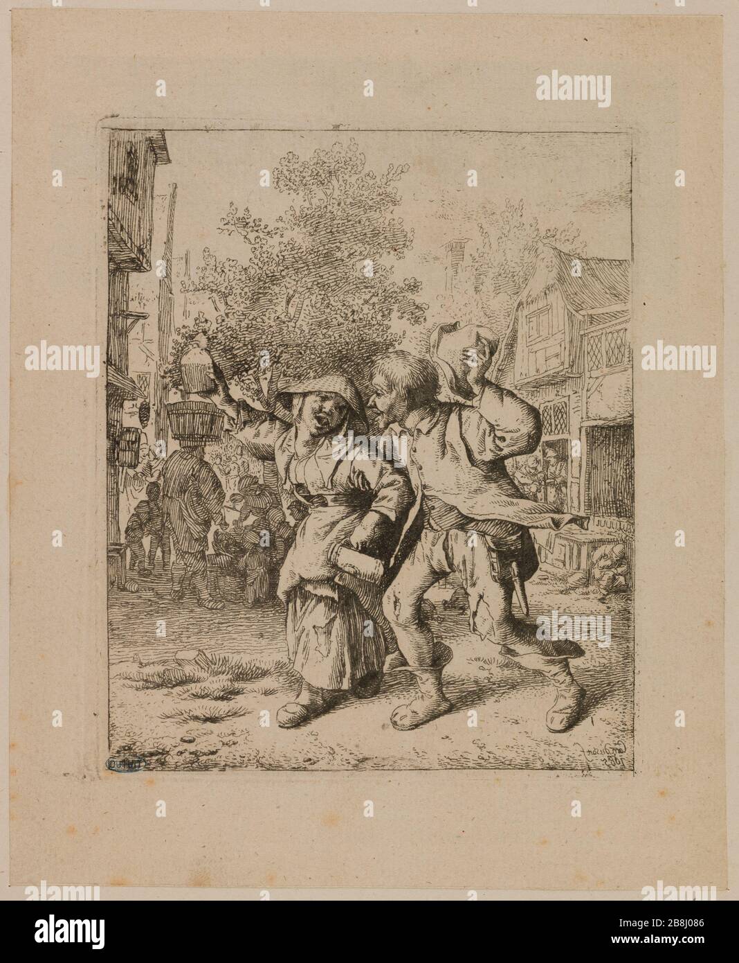 Das betrunkene Paar (Dutuit 7) Dusart, Cornelis. "Le couple ivre ...