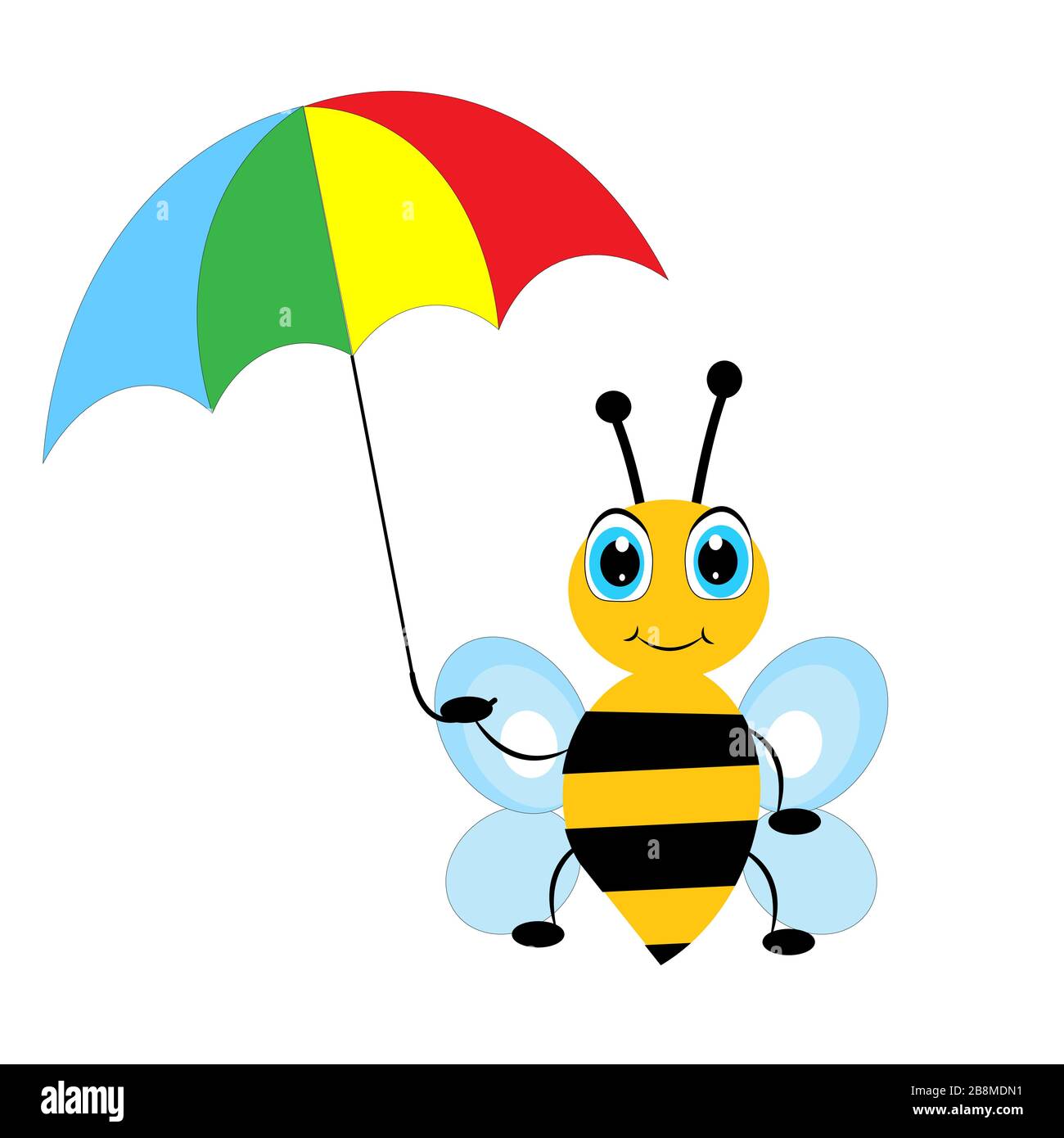 Biene Cartoon Illustration Vektor Stock-Vektorgrafik - Alamy