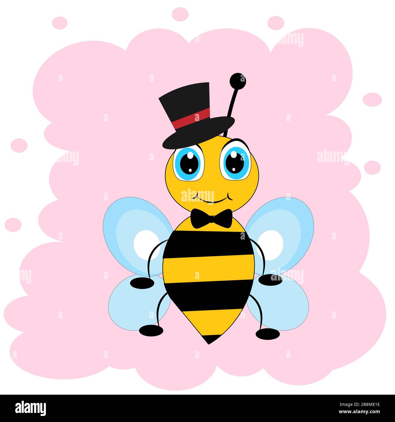 Biene Cartoon Illustration Vektor Stock-Vektorgrafik - Alamy