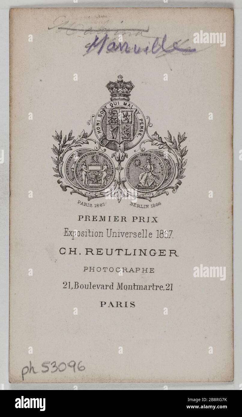 Porträt von Manville (Schauspielerin) Portrait de Manville, actrice ...