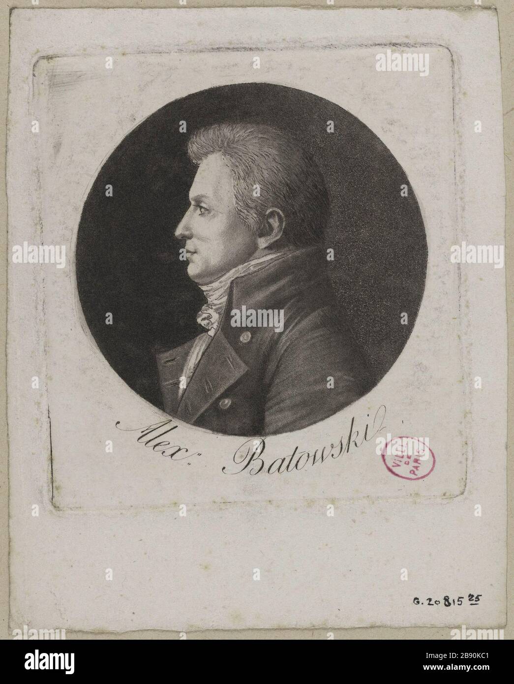 Portrait de Alex Batowski Edmé Quenedey (1756-1830). 'Portrait de Alex ...