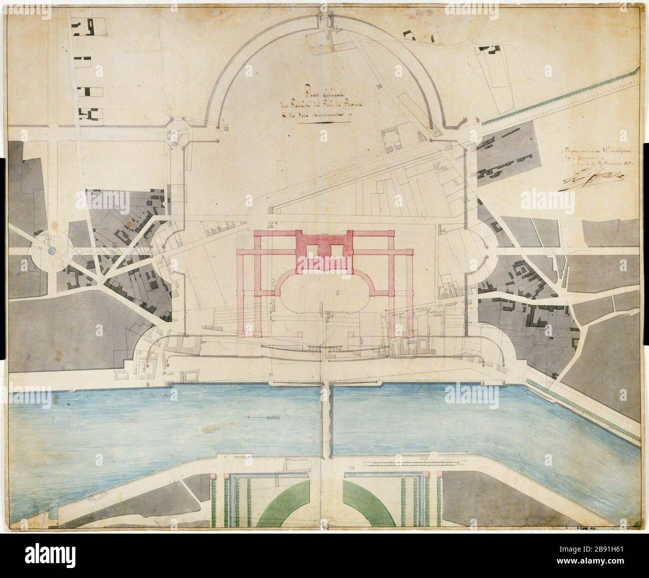 GENERALPLAN DES PALASTES DES KÖNIGS VON ROM UND UM PIERRE-FRANÇOIS ...