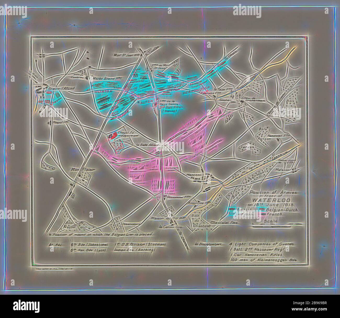 Map of the battle of waterloo -Fotos und -Bildmaterial in hoher ...