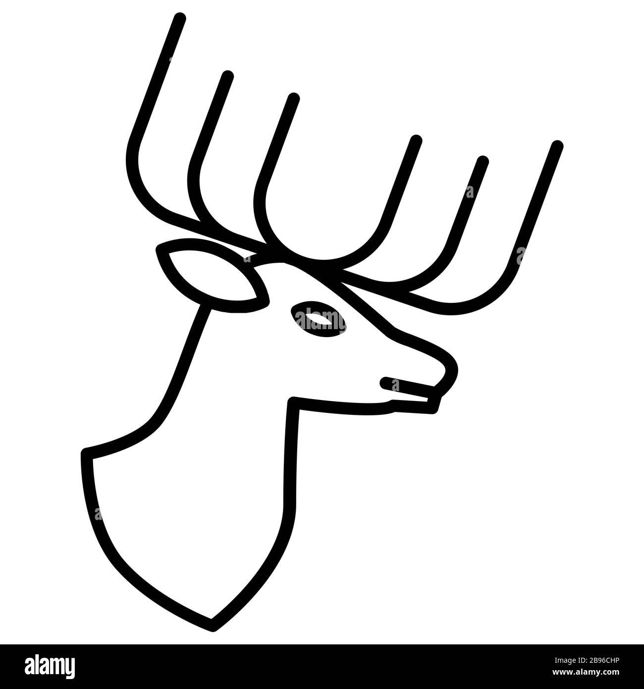 Rothirsch geweih Schwarzweiß-Stockfotos und -bilder - Alamy