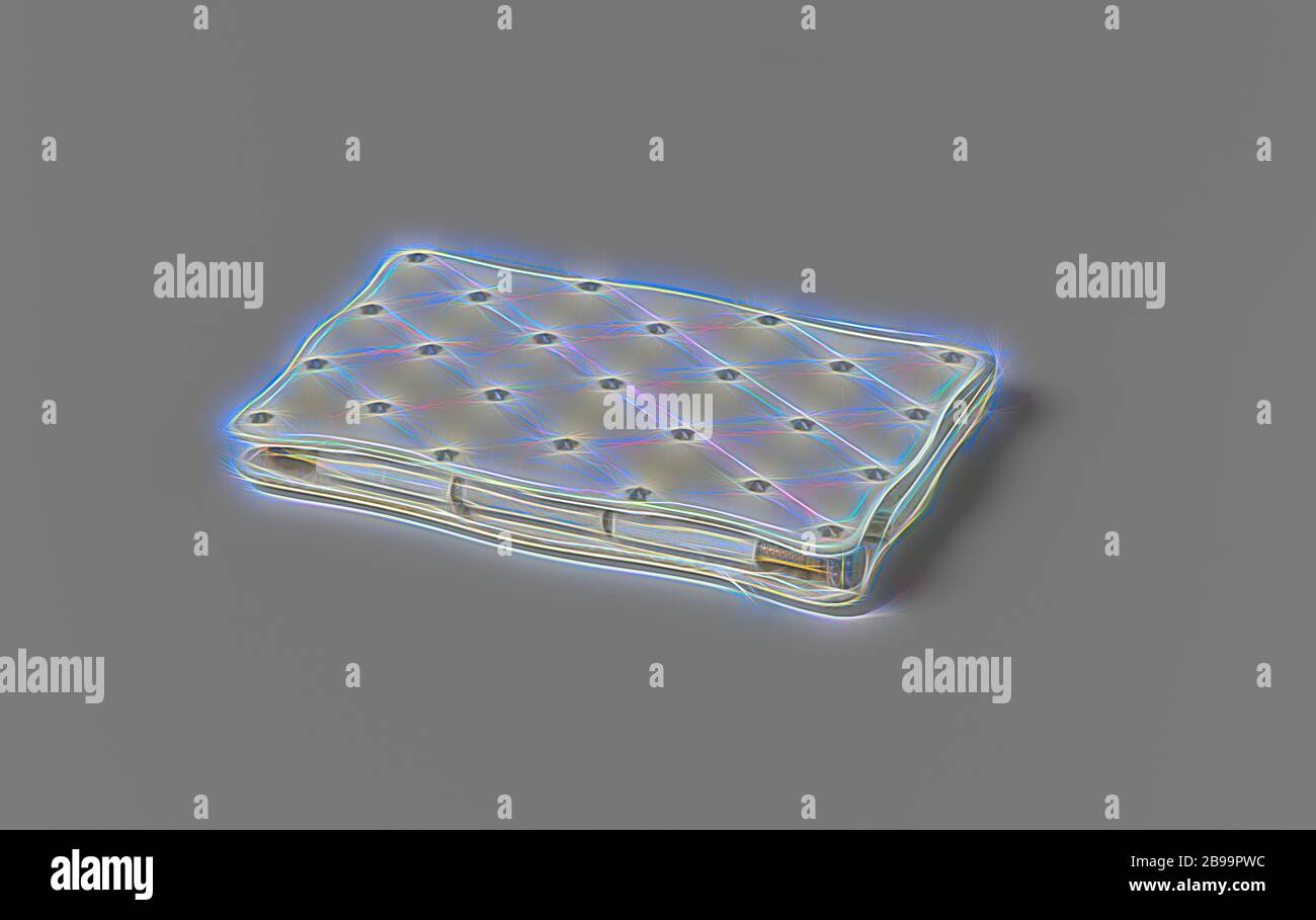 Visitenkartenhalter aus Elfenbein, mit gewölbten Kanten und ...