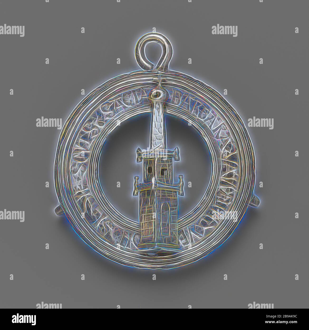 Abzeichen der Gilde der Heiligen Barbara in Eindhoven, die Zeichen des ...