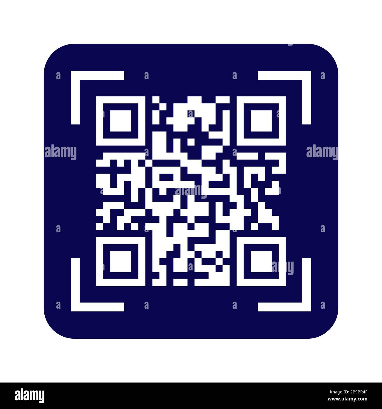 Vektorsymbol des QR-Codes. Einfaches flaches Design für ein Logo, einen ...