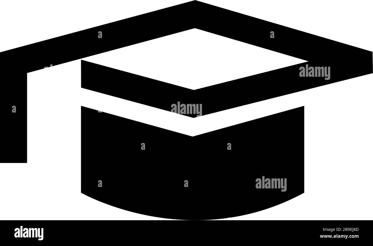 Symbol für die silhouette der akademischen kappe -Fotos und ...