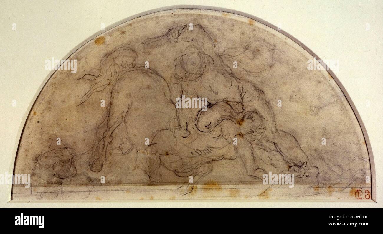 HERKULES TÖTET DEN ZENTAUR Eugène Delacroix (1798-1863). "Hercule di le ...