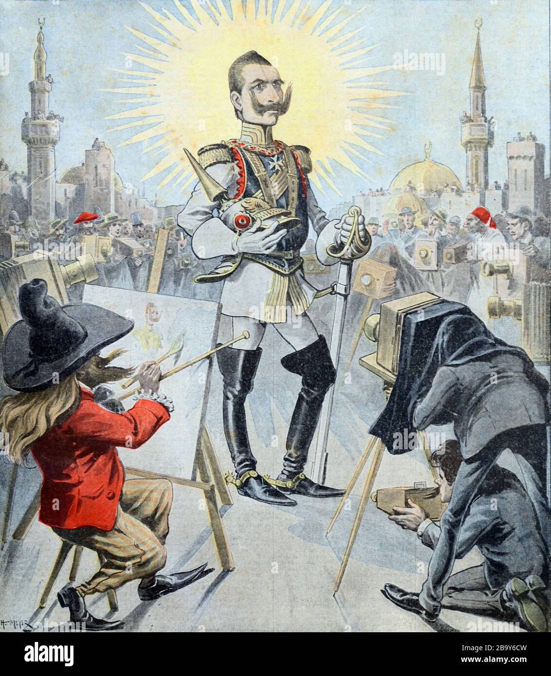Der deutsche Kaiser Wilhelm II (1859-1941) wurde auf seinen Reisen in ...