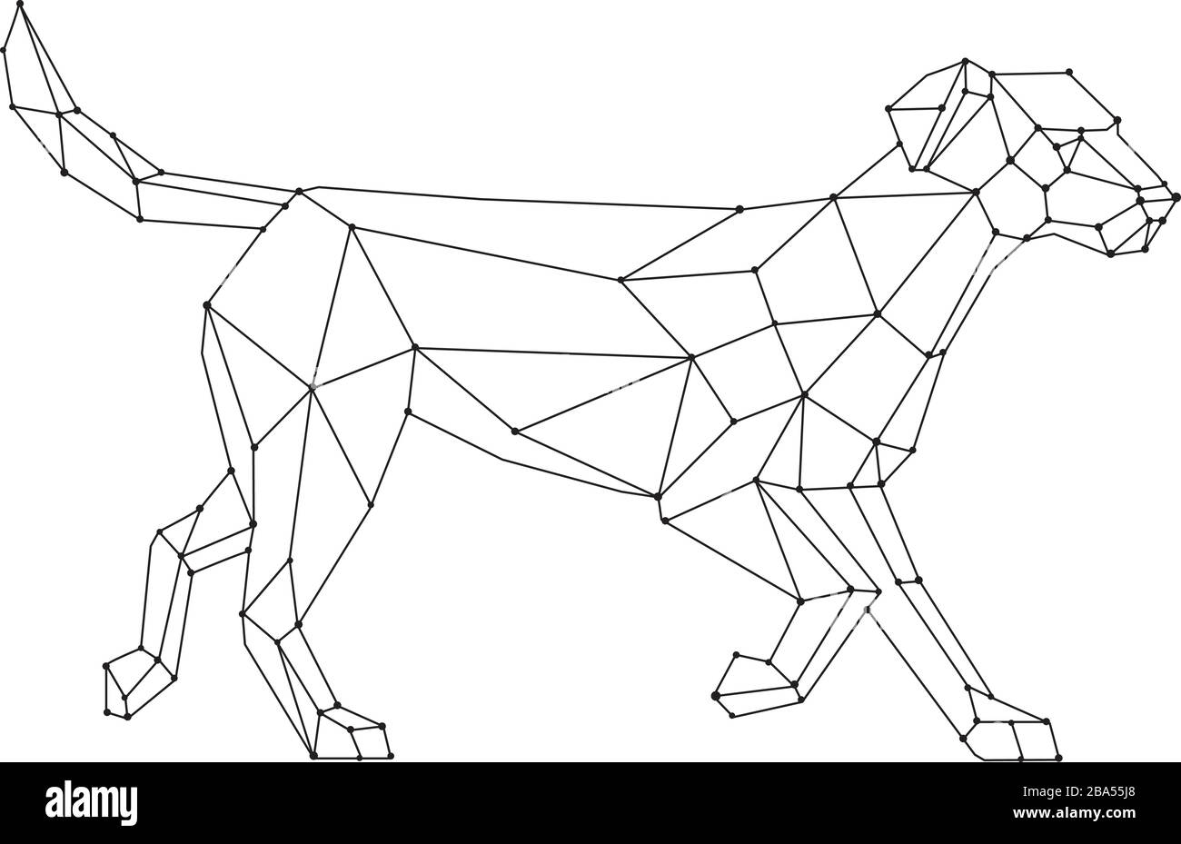 Hund origami umriss Stock-Vektorgrafiken kaufen - Alamy
