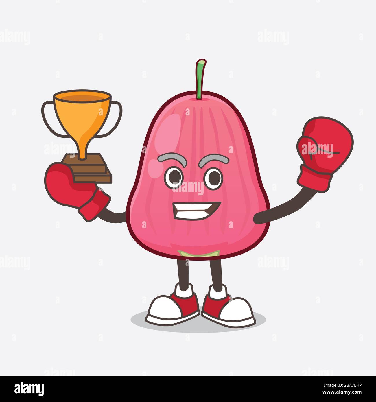 Ein Bild von Java Apple Zeichentrick-Maskottchen-Charakter als Boxing ...