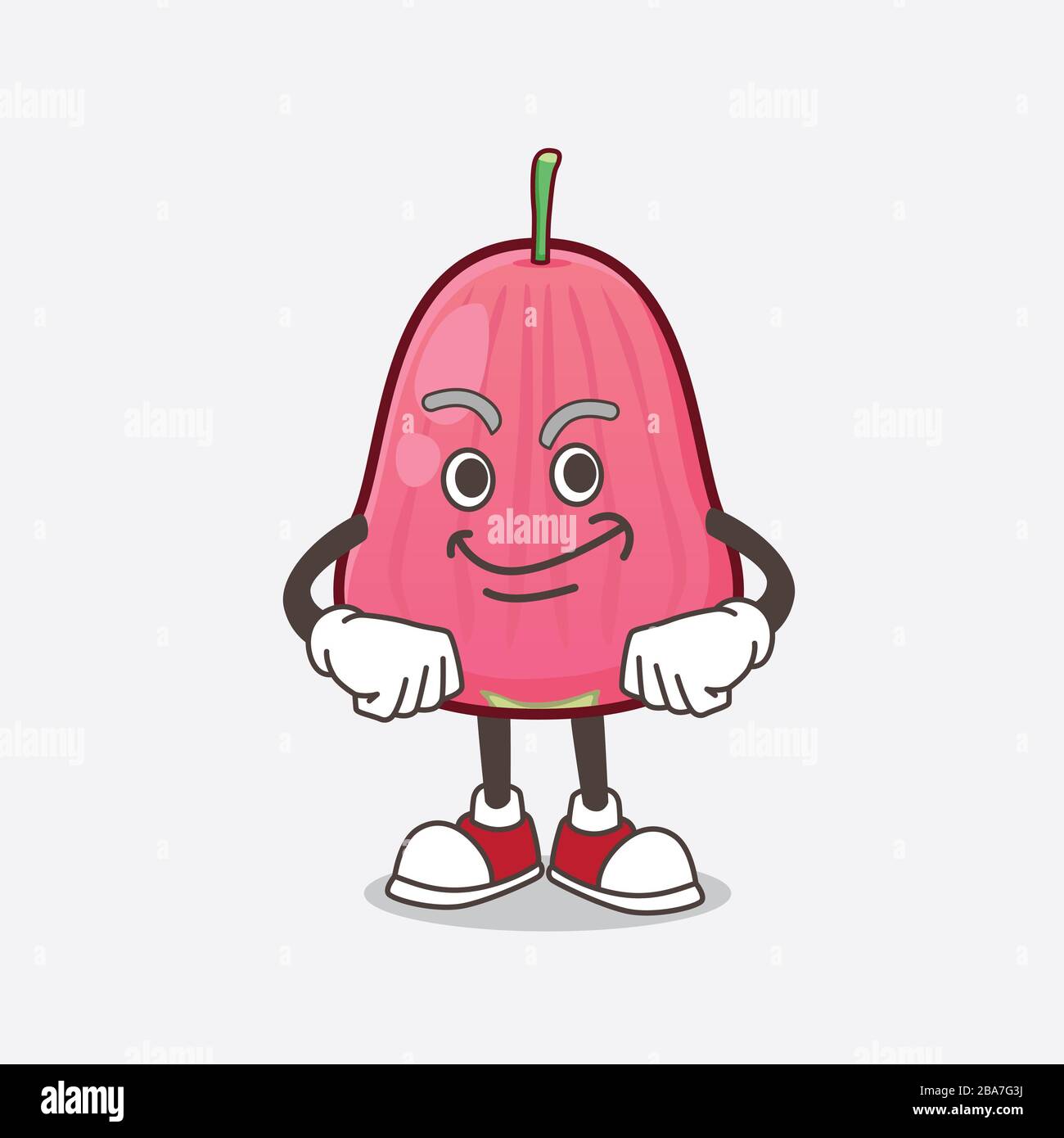 Ein Bild von Java Apple Cartoon-Maskottchen-Charakter mit schmirrenden ...