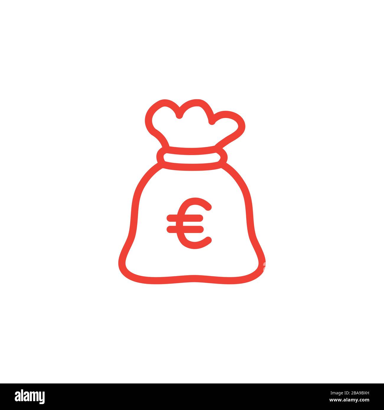 Geldsack Rote Ikone Auf Weißem Hintergrund. Rote Vektor-Grafik Mit ...