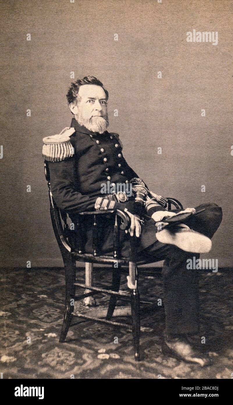 Union-Admiral Andrew Hull Foote befehligte die "Western Gunboat ...