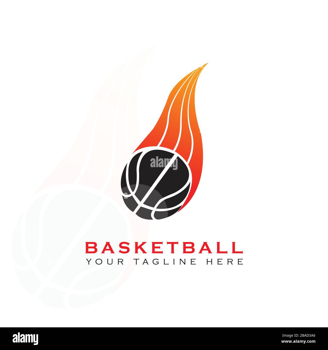 Dieses Logo hat ein Bild von einen Basketball in einen Korb Basketball ...
