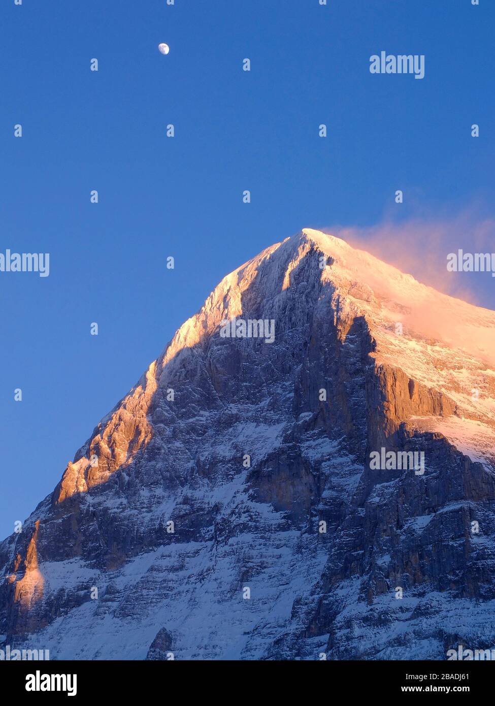 Nordwand des Eiger im Skigebiet Wengen, Schweiz Stockfotografie - Alamy
