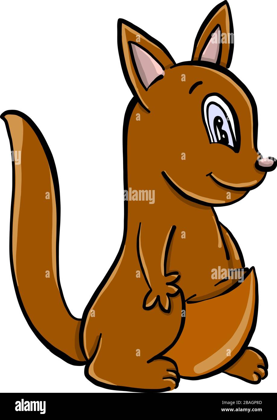 Cartoon baby kangaroo Stock-Vektorgrafiken kaufen - Alamy