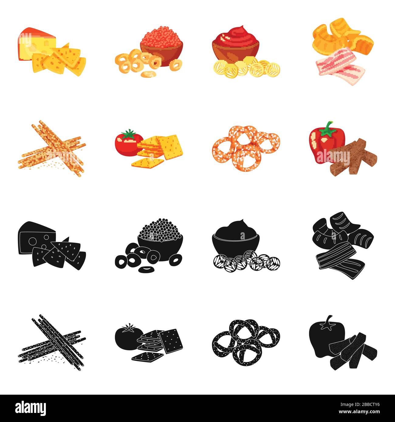 Vektor Design von Geschmack und seasonin Symbol. Sammlung von Geschmack ...