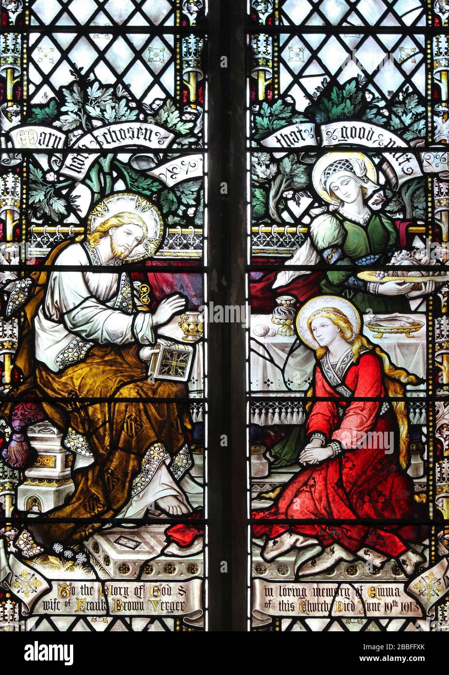 Jesus mary und martha glasmalerei -Fotos und -Bildmaterial in hoher ...