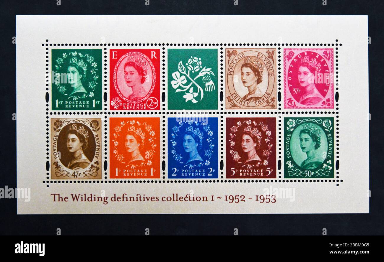 Briefmarken Großbritannien Königin Elizabeth Ii 50 Jahrestag Der