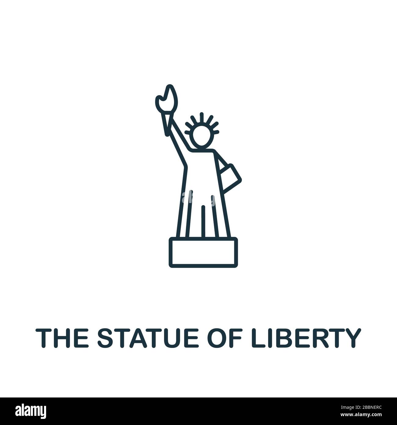 das-symbol-der-freiheitsstatue-aus-der-us-kollektion-einfache-linie