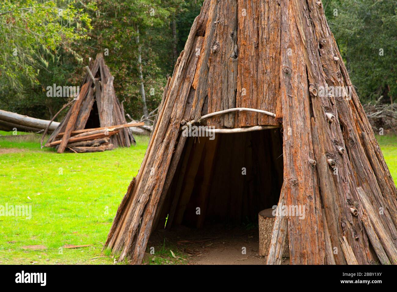 Kule Loklo Miwok Village, Point Reyes National Seashore, Kalifornien ...