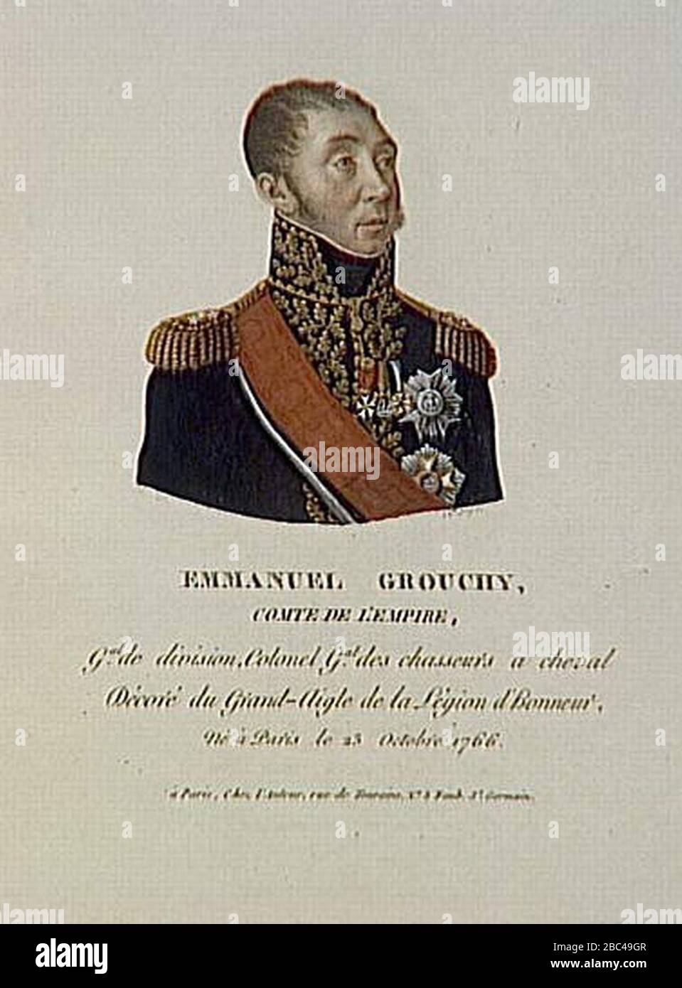 Joly - Emmanuel Grouchy comte de l'Empire né le 23 octobre 1766 à Paris ...