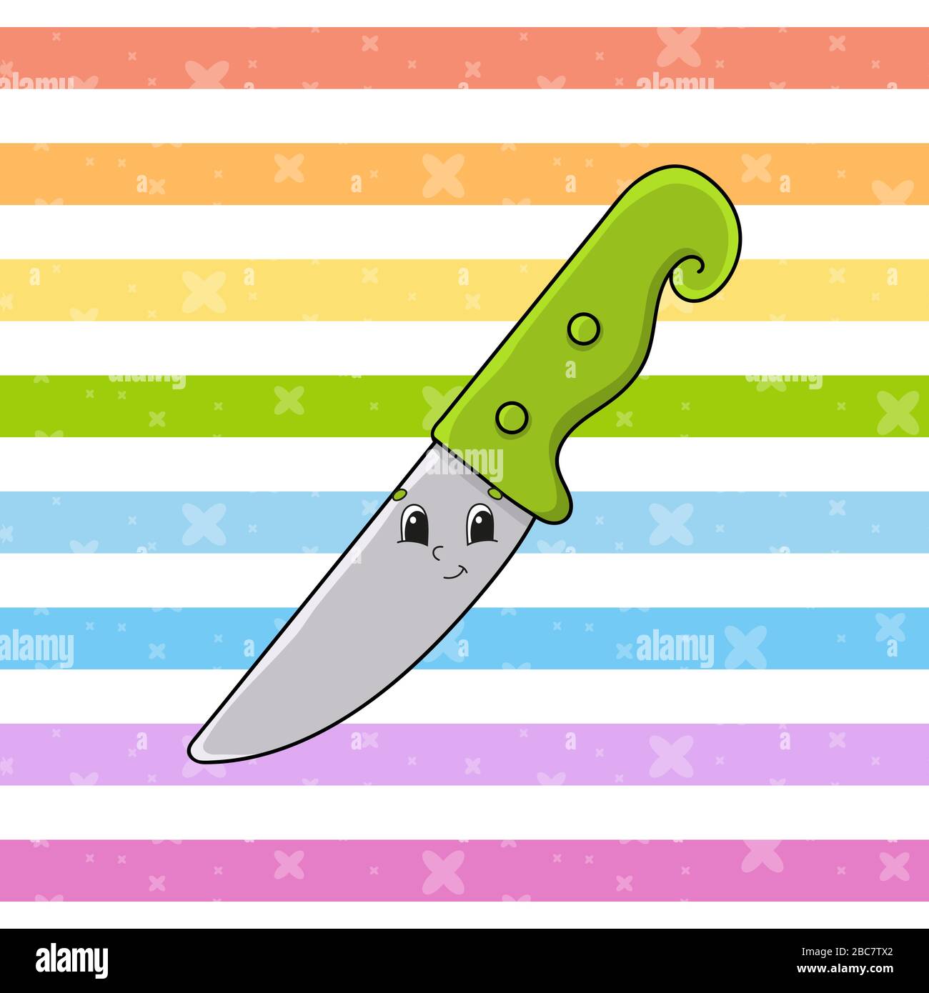 Cartoon kitchen knife Stock-Vektorgrafiken kaufen - Alamy