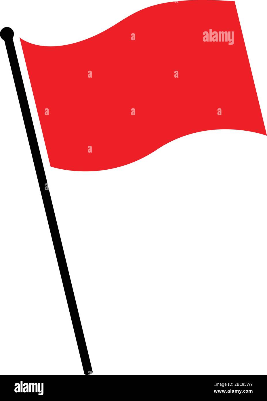 Flagge rot Symbol Zeichen Vektor isoliert auf weiß Stock-Vektorgrafik ...