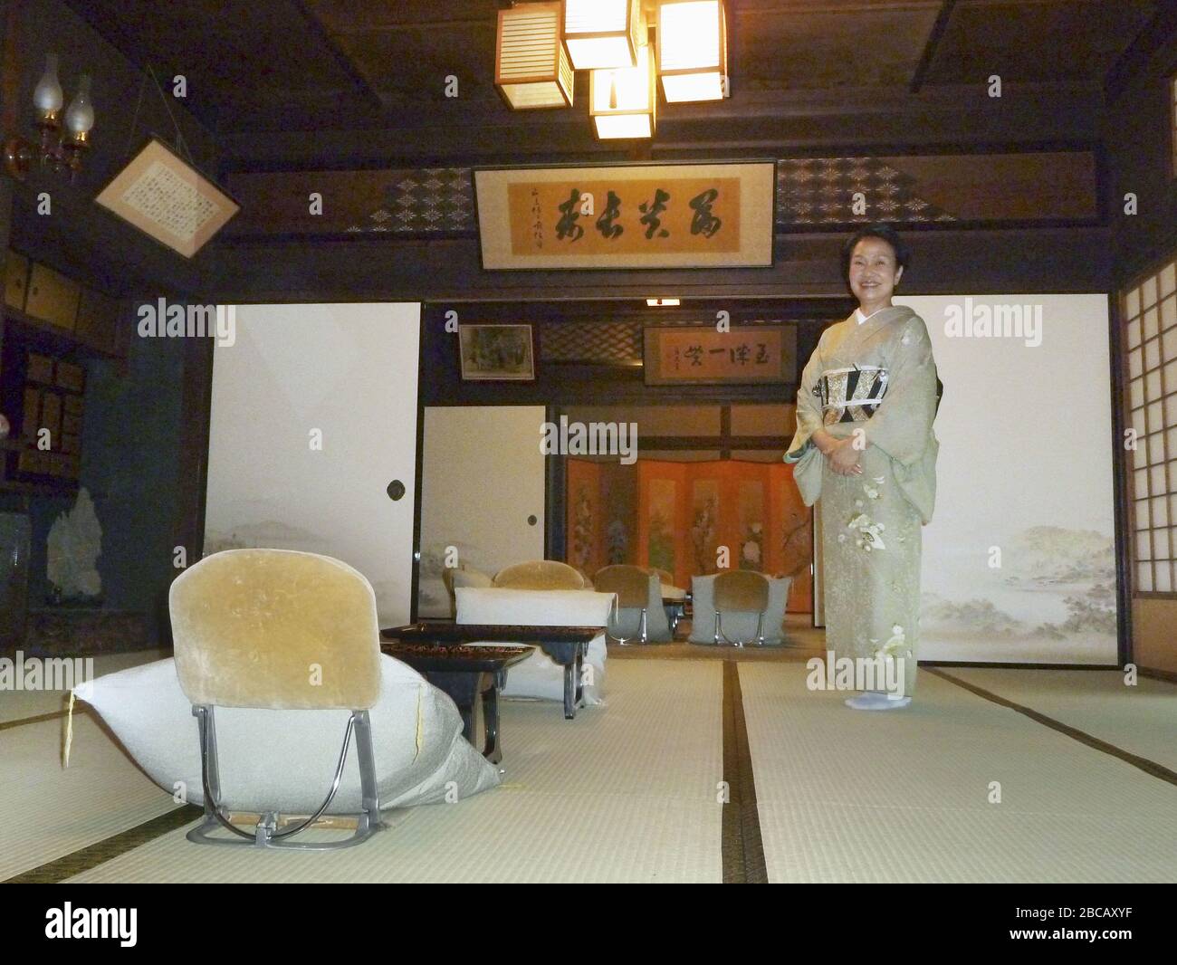 Das am 1. April 2020 im Suigetsu Hotel Ogaiso in Tokio aufgenommene Foto zeigt seinen Besitzer ...