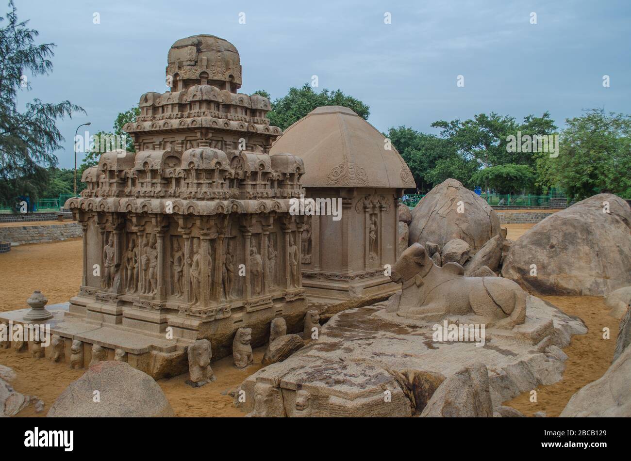 Seashore Tempel, Ganesh Ratha, fünf Rathas, Arjuna Buße sind UNESCO ...